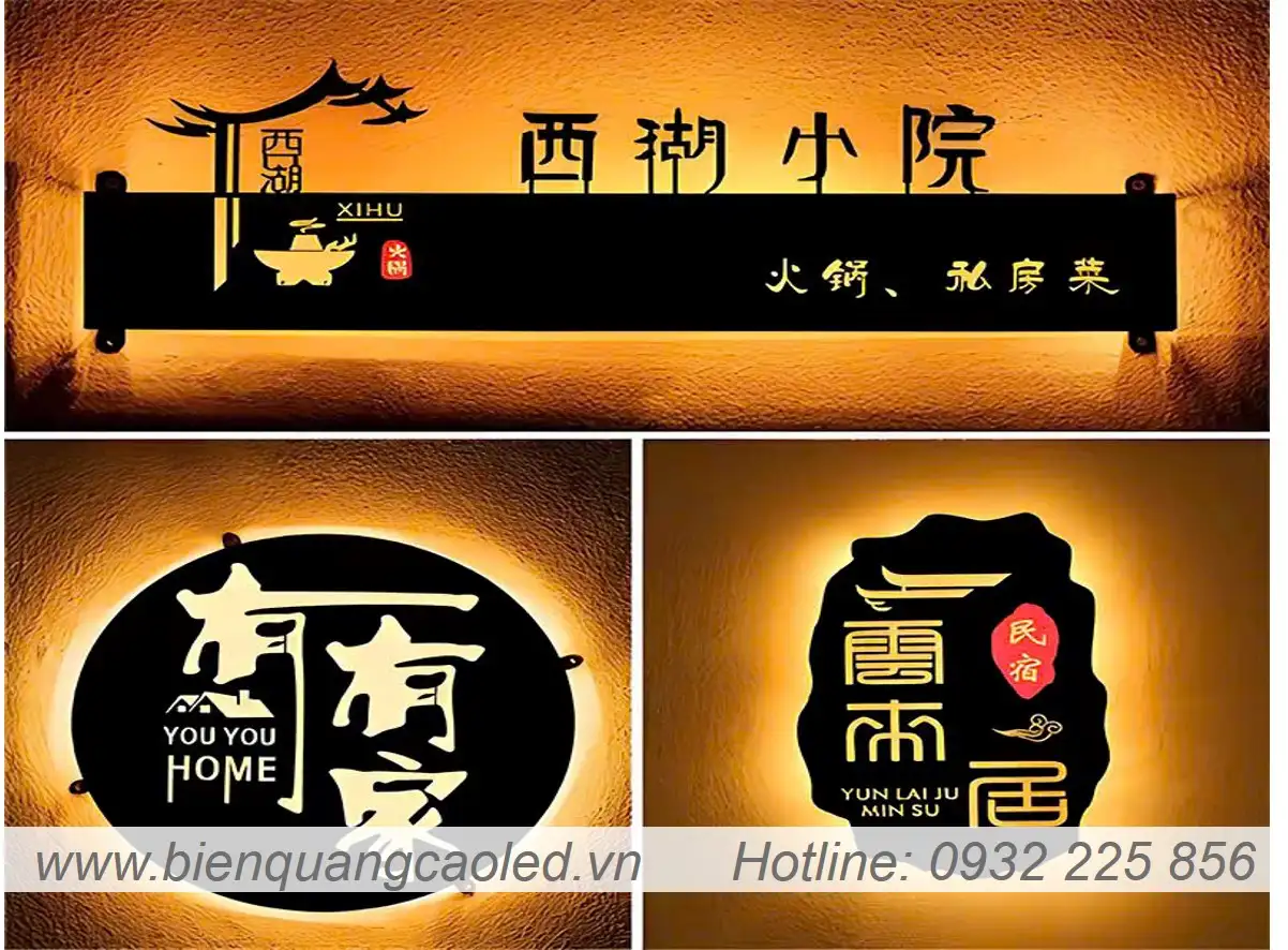 Logo Sáng Đèn Hắt Nền - Biển Hiệu Chữ Nổi Led Trang Phát
